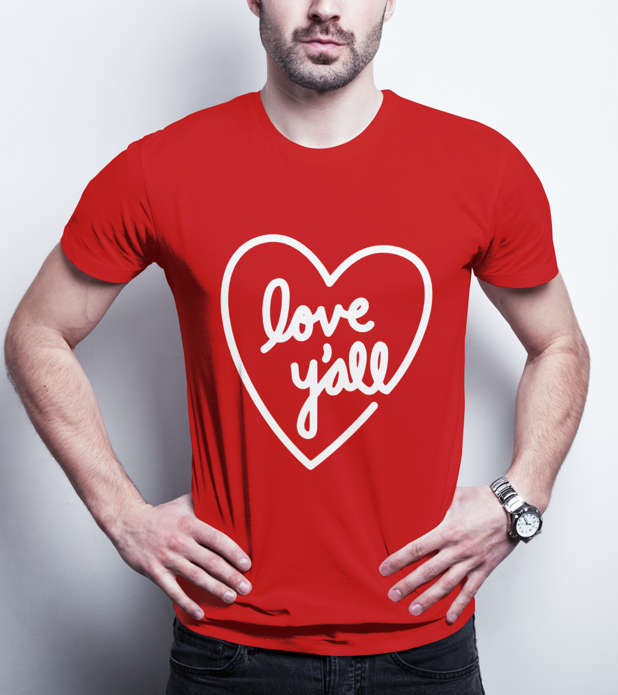 Addison Rae Merch Love Y'all Heart T-Shirt