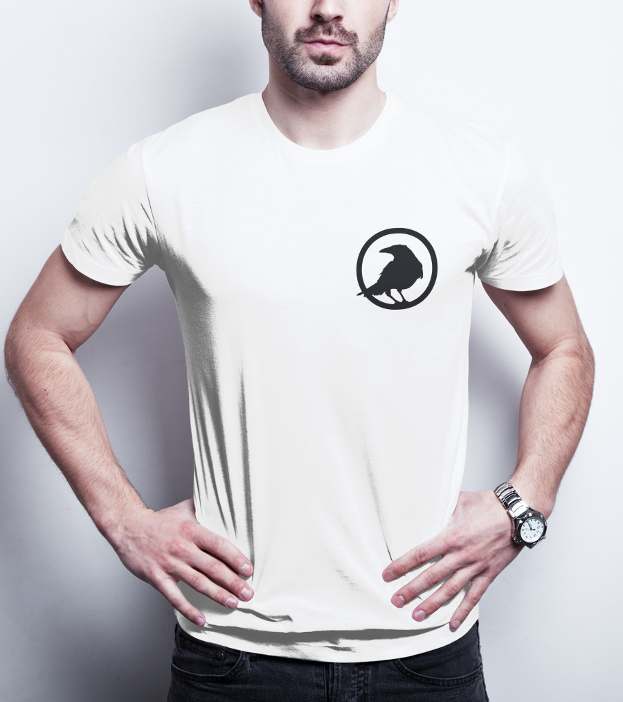 CrowfallGame Crow Silhouette Logo In Circle T-Shirt