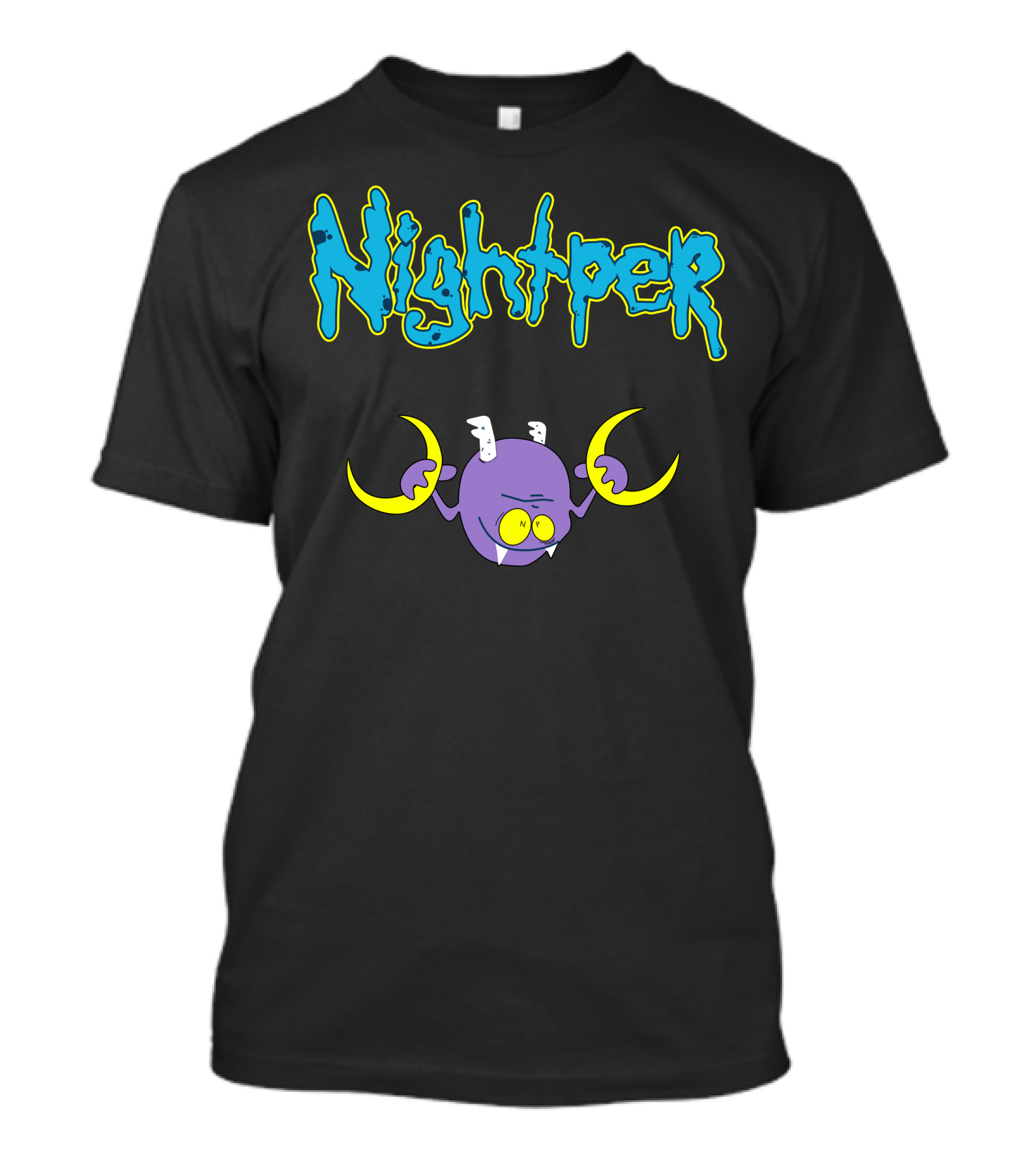 Shop The Nightper Perth Tanapon Merch Store Featuring Playful Cartoon Creature T-Shirt