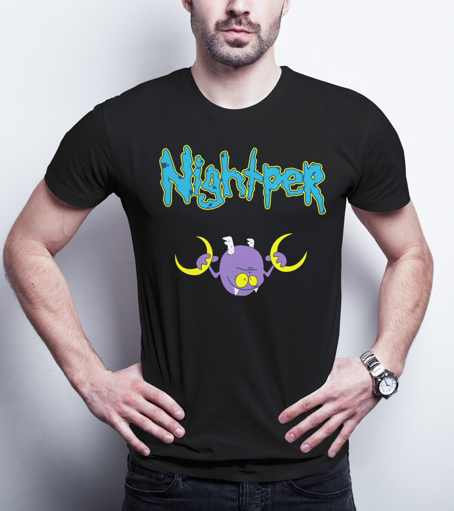 Shop The Nightper Perth Tanapon Merch Store Featuring Playful Cartoon Creature T-Shirt