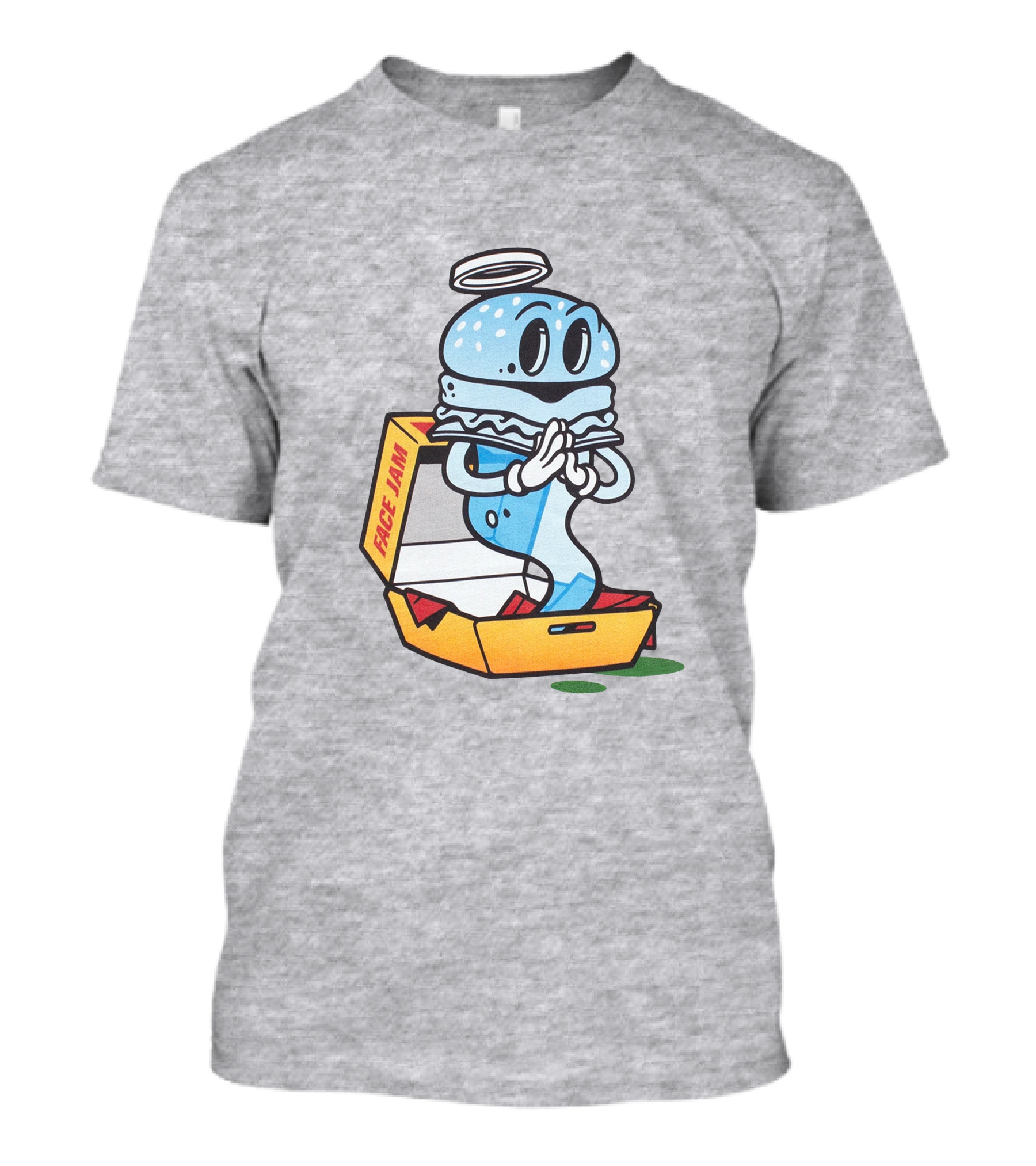 Shop Face Jam Merch Store FaceJamPod Cartoon Pizza Box Character T-Shirt