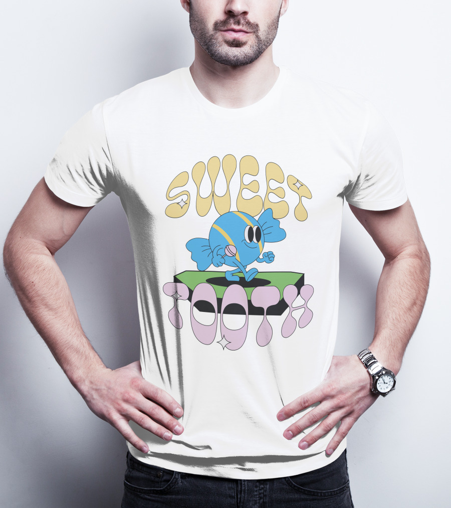 Cody Ko Merch Sweet Tooth Colorful Cartoon Character With Sweet Tooth Text T-Shirt