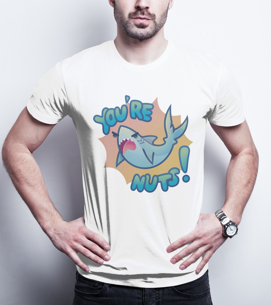 You're Nuts Shark Cartoon T-Shirt