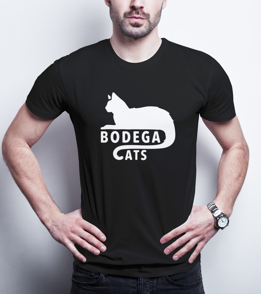 BodegaCats Cat Silhouette C Tail T-Shirt