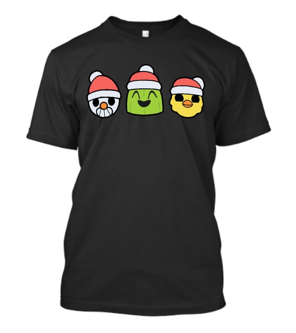 Holy Trinity Winter Snowman Cactus Chick Santa Hats T-Shirt