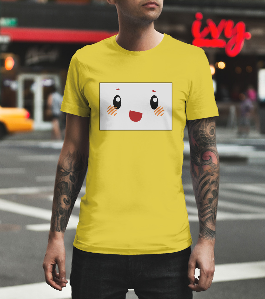 Shop Lankybox Merch Store Boxy Kawaii Face Yellow T-Shirt