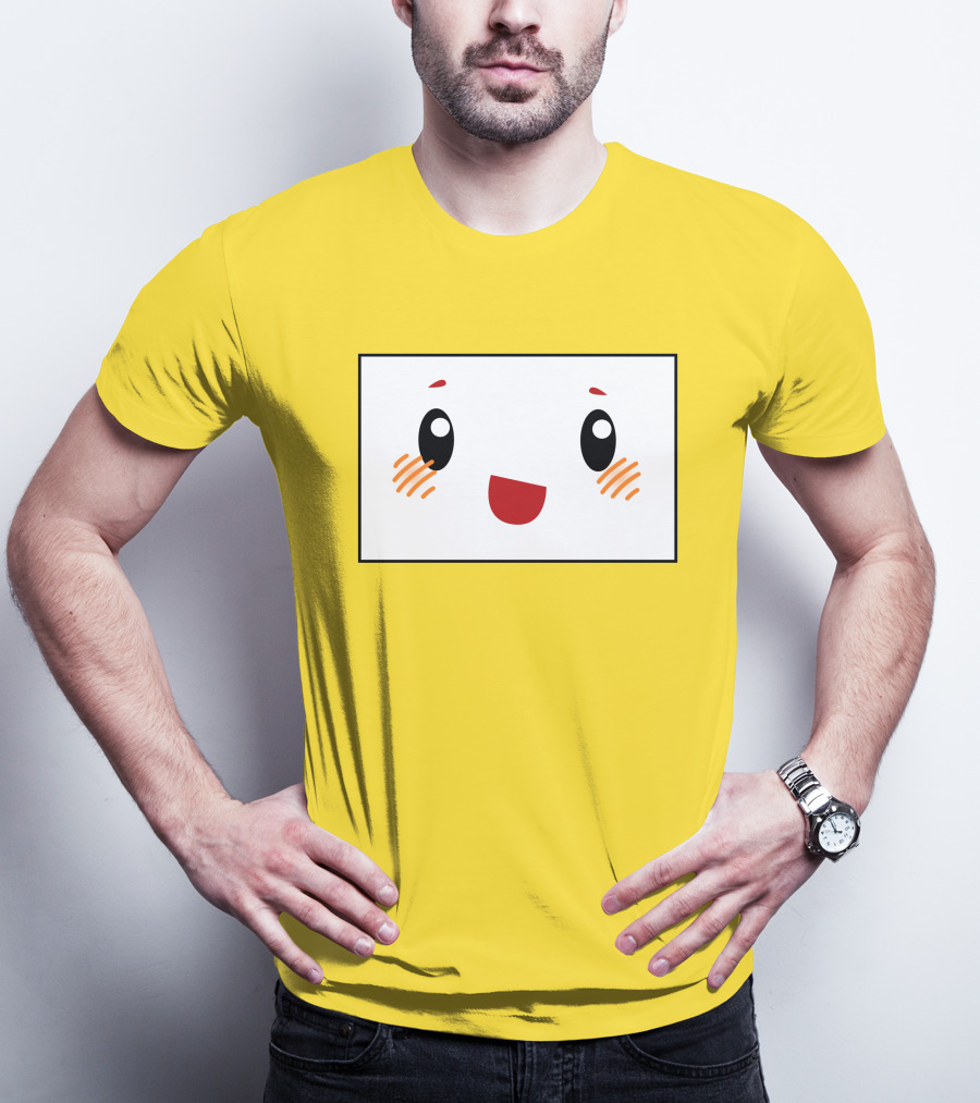 Shop Lankybox Merch Store Boxy Kawaii Face Yellow T-Shirt