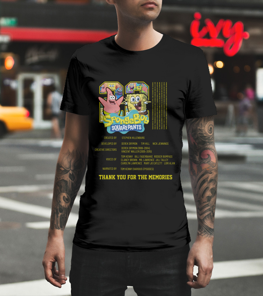 SpongeBob SquarePants Thank You For The Memories 1999-2015 Steven Hillenburg T-Shirt