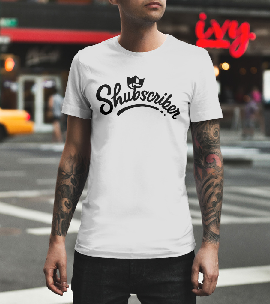 Shubscriber Crown Logo Design Shubble Merch T-Shirt