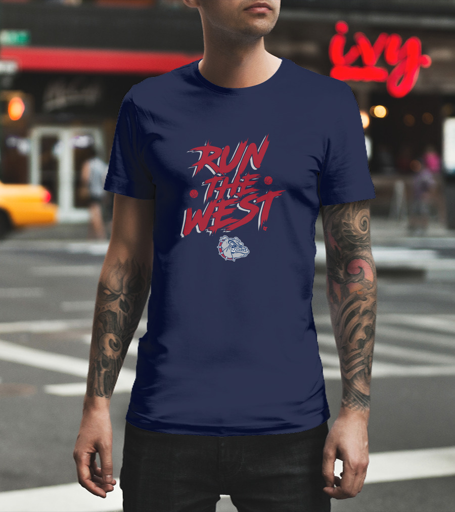 Gonzaga Run The West Bulldogs Basketball T-Shirt
