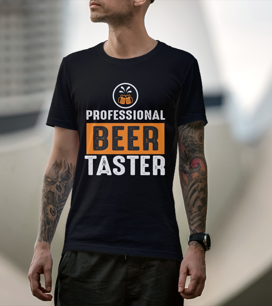 PROFESSIONAL BEER TASTER Two Frothy Mugs T-Shirt