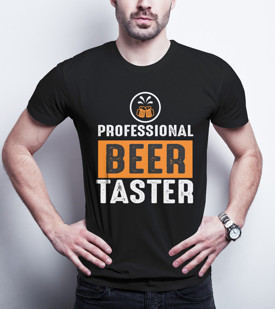 PROFESSIONAL BEER TASTER Two Frothy Mugs T-Shirt