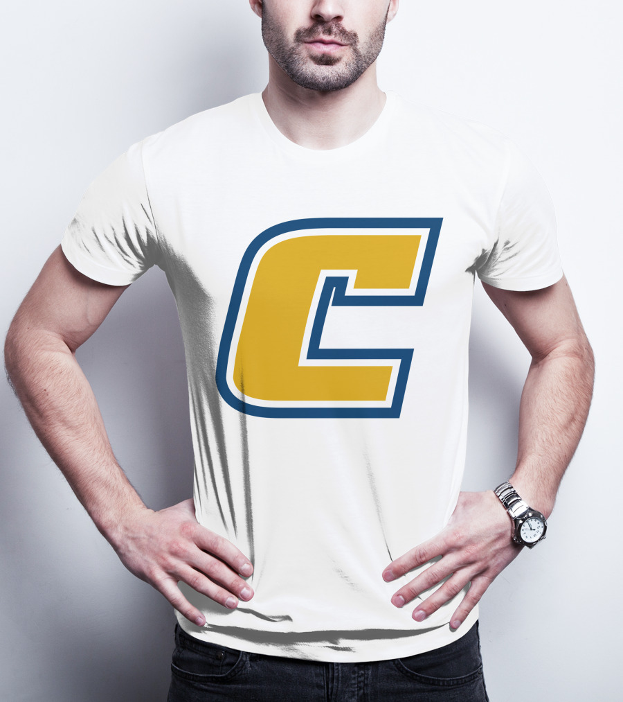 Chattanooga Mocs Large Yellow C Logo Collegiate Sports Emblem T-Shirt