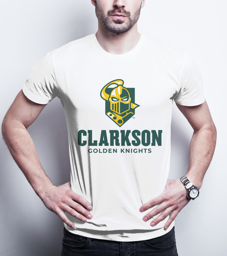 Clarkson Golden Knights Logo Knight Helmet T-Shirt