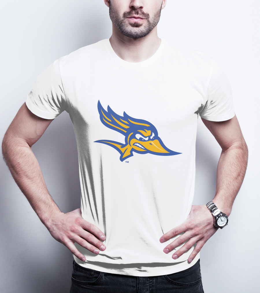 CSU Bakersfield Roadrunners Logo Blue And Gold Bird Head T-Shirt
