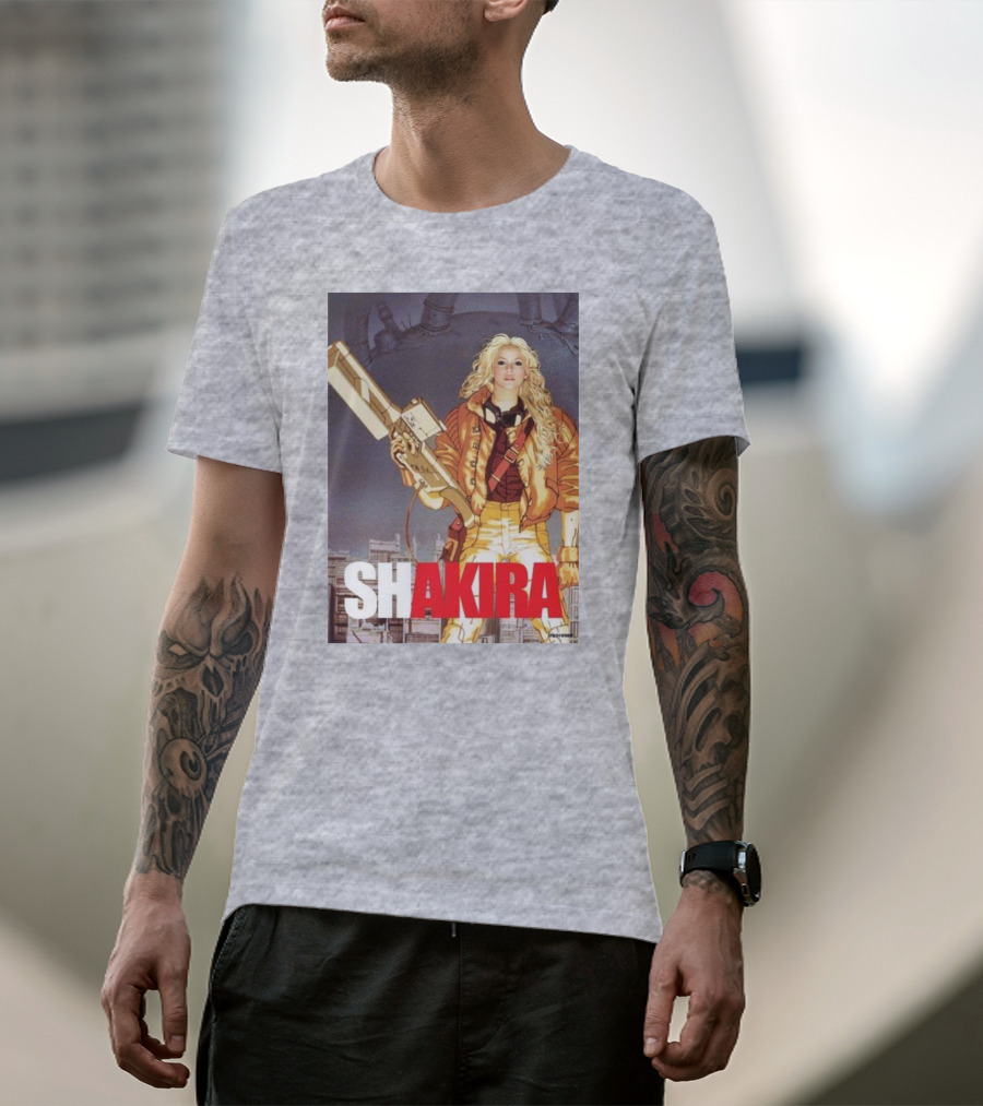 SHAKIRA AKIRA Manga Fusion With Bold Heroic T-Shirt