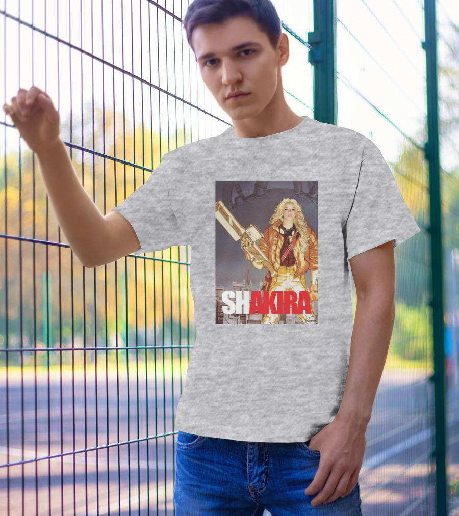 SHAKIRA AKIRA Manga Fusion With Bold Heroic T-Shirt