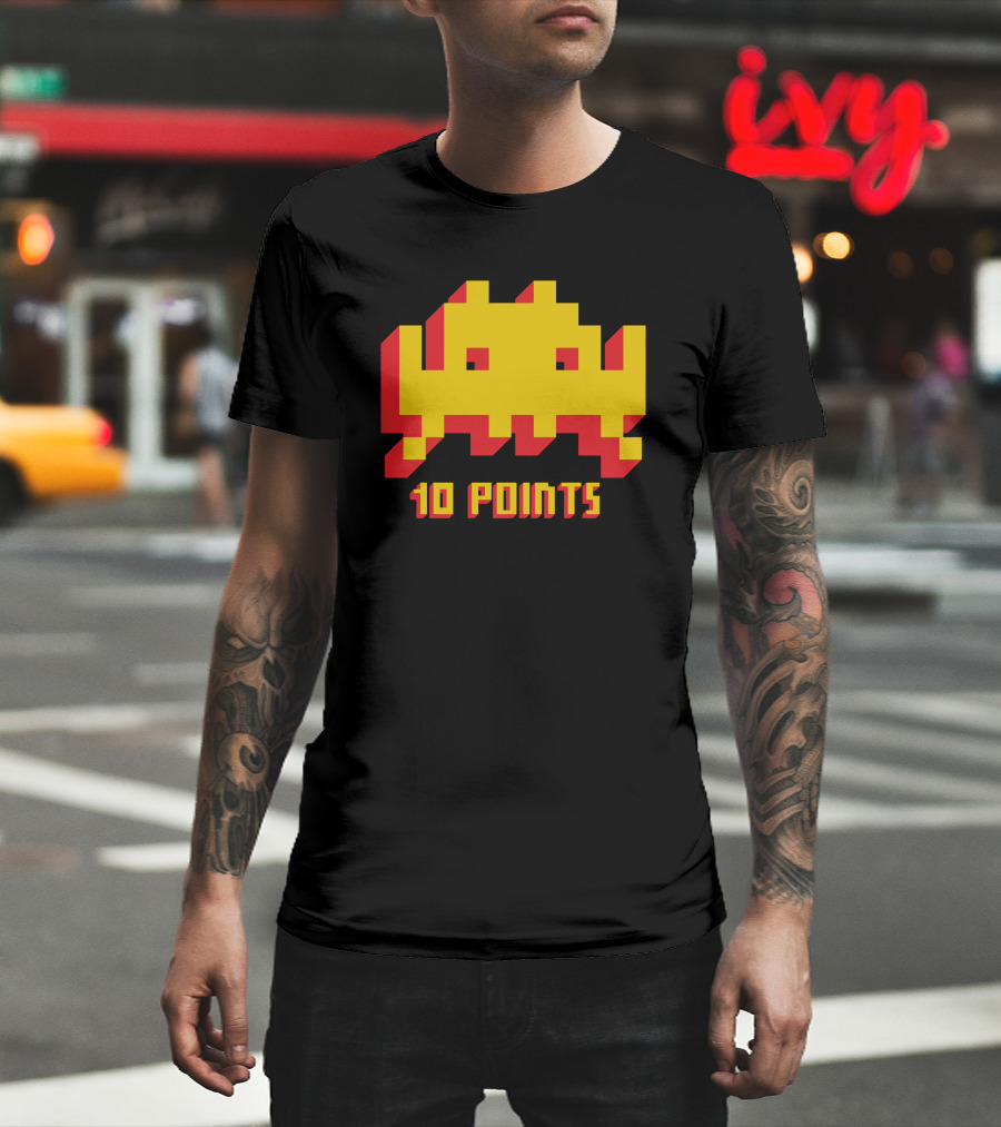 Space Invaders 10 Points Classic Arcade T-Shirt
