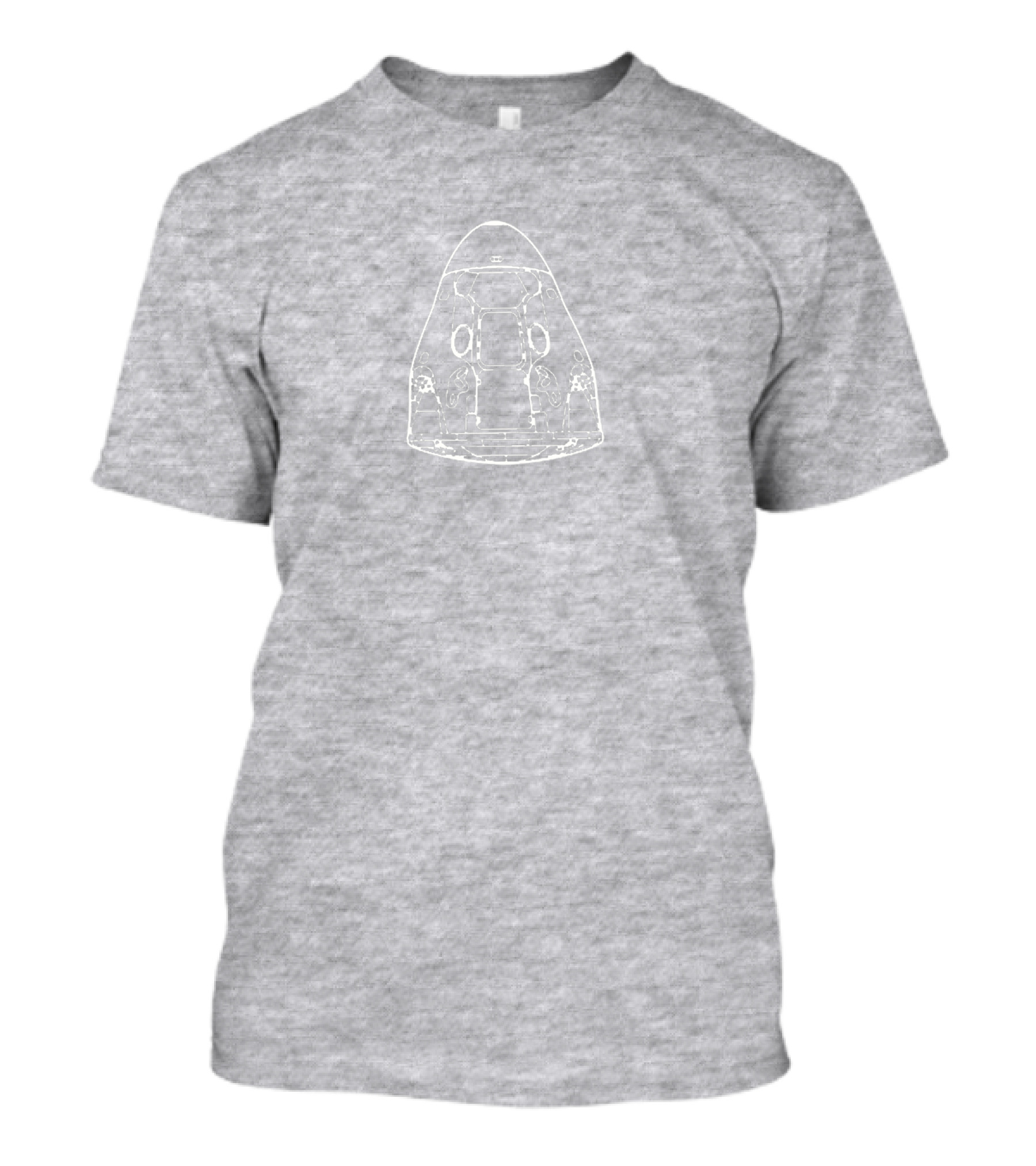 Spacex Dragon Capsule Blueprint T-Shirt