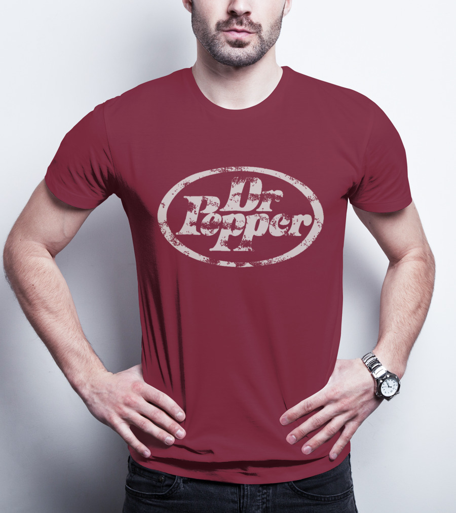 Dr Pepper Distressed Vintage Oval T-Shirt