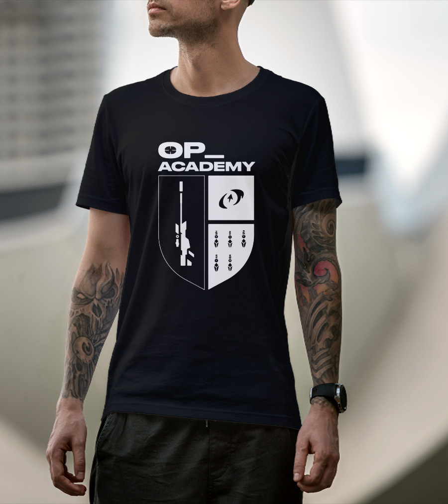 Cdnthe3rd Merch Op Academy Sniper Shield Tactical Icons T-Shirt
