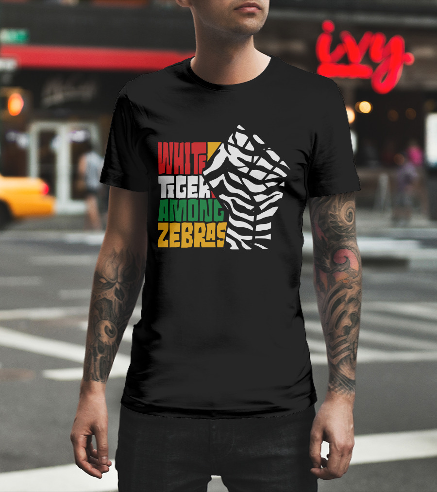 White Tiger Among Zebras Nick Shin Merciless Tiger T-Shirt