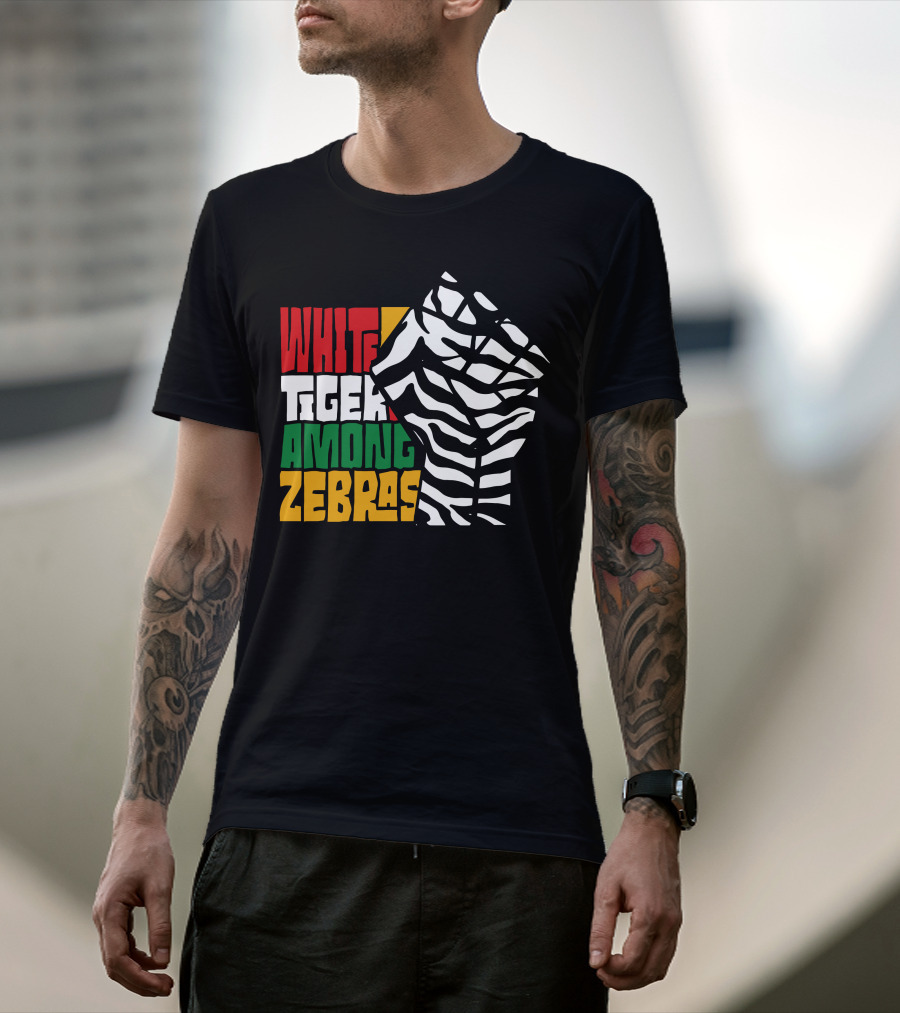 White Tiger Among Zebras Nick Shin Merciless Tiger T-Shirt