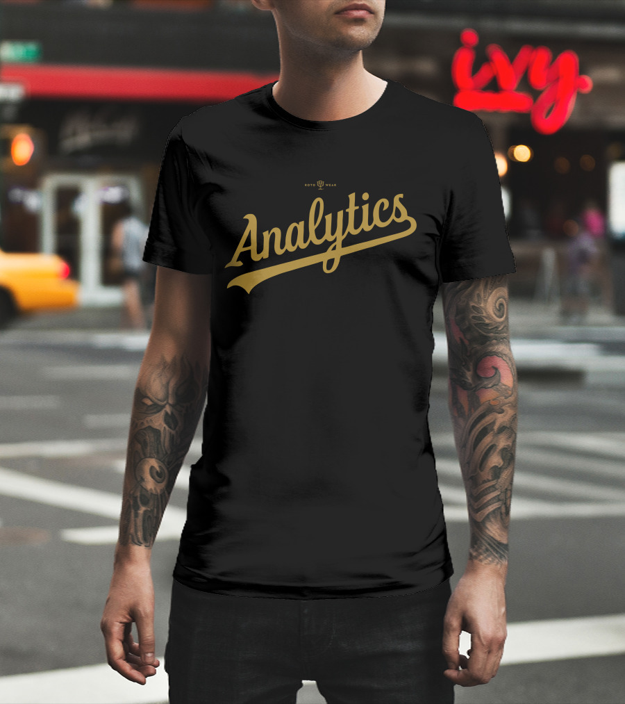 Rotowear Analytics Baseball Script T-Shirt