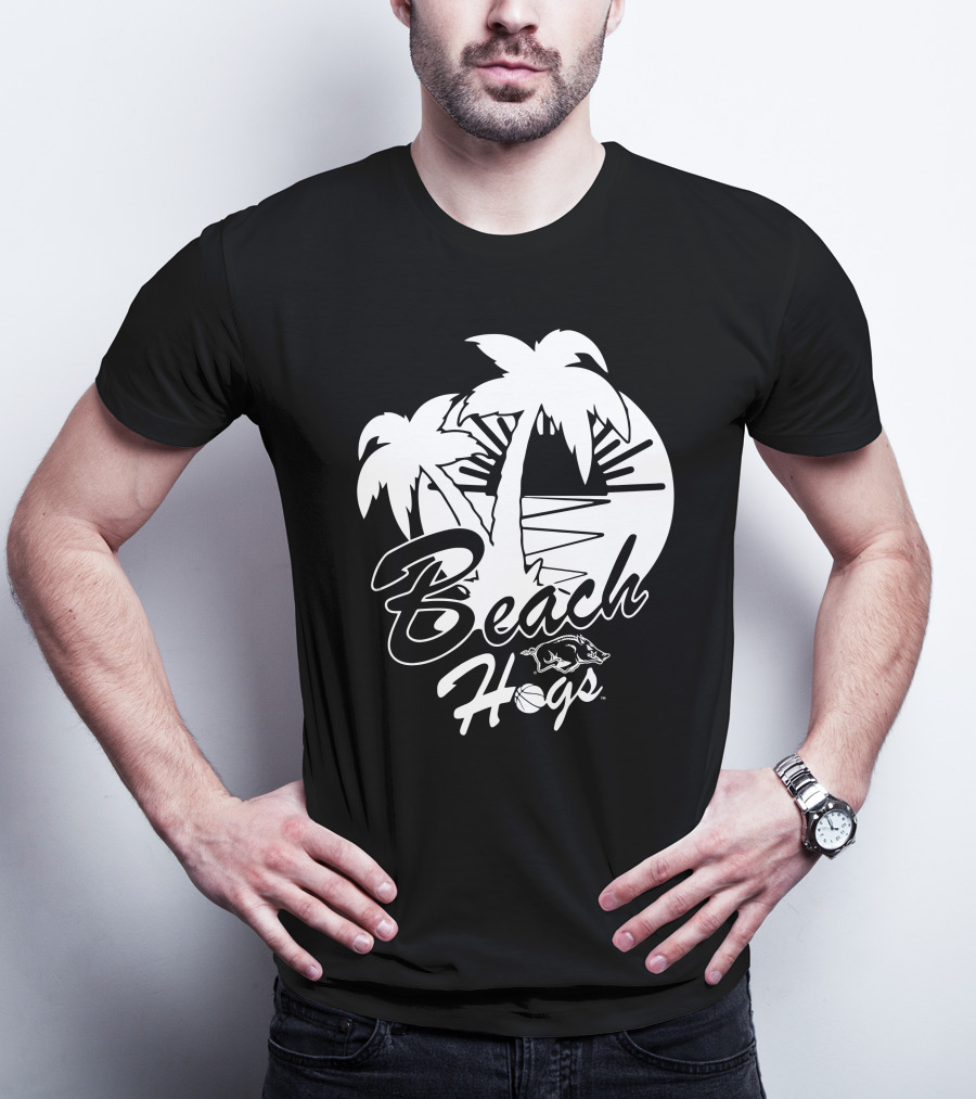 Eric Musselman Beach Hogs 15 Arkansas Razorback Men's Basketball Palm Trees @Razorbackmbb T-Shirt