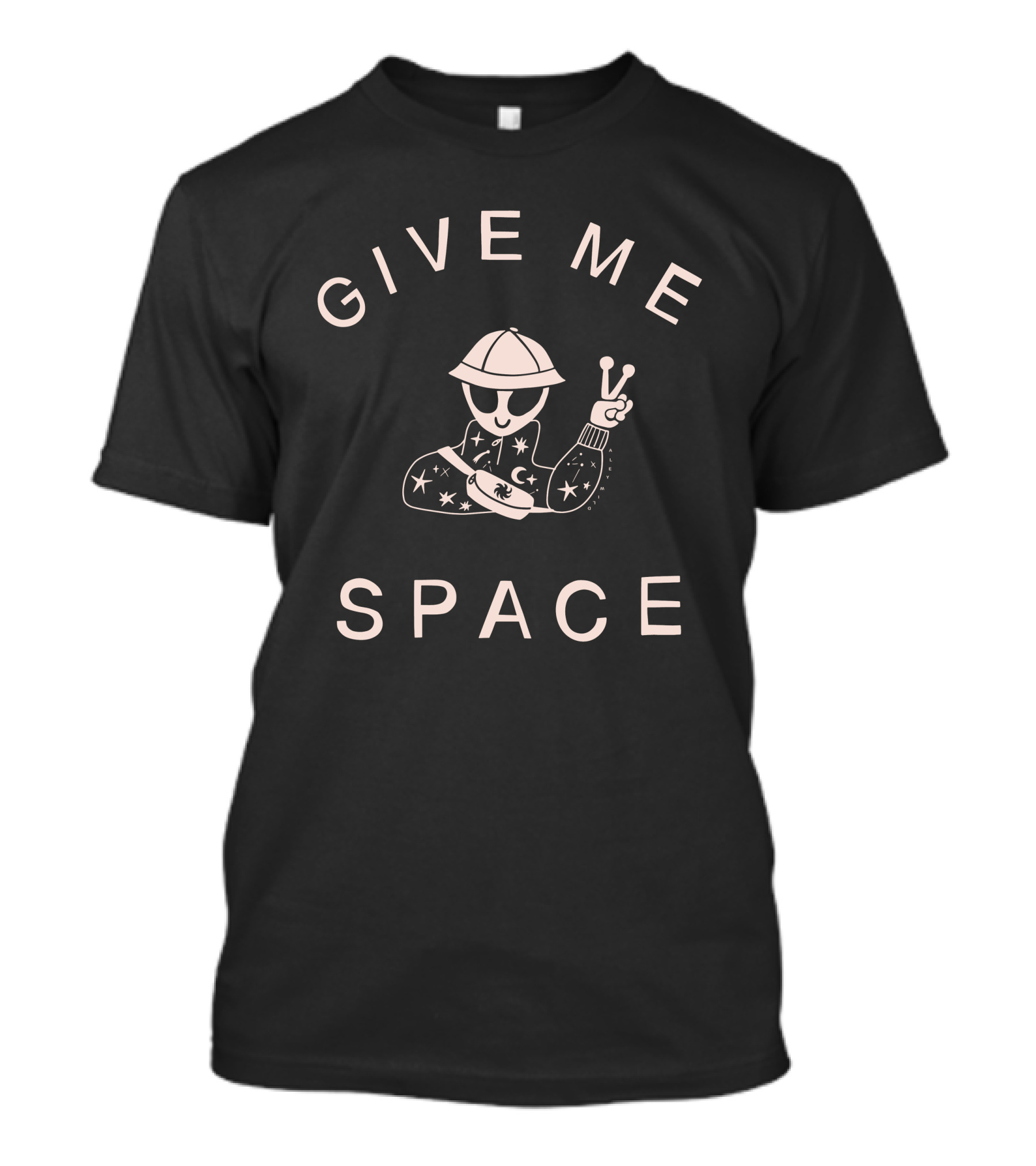 Aley Wild Merchandise Give Me Space Peaceful Alien Vibes T-Shirt