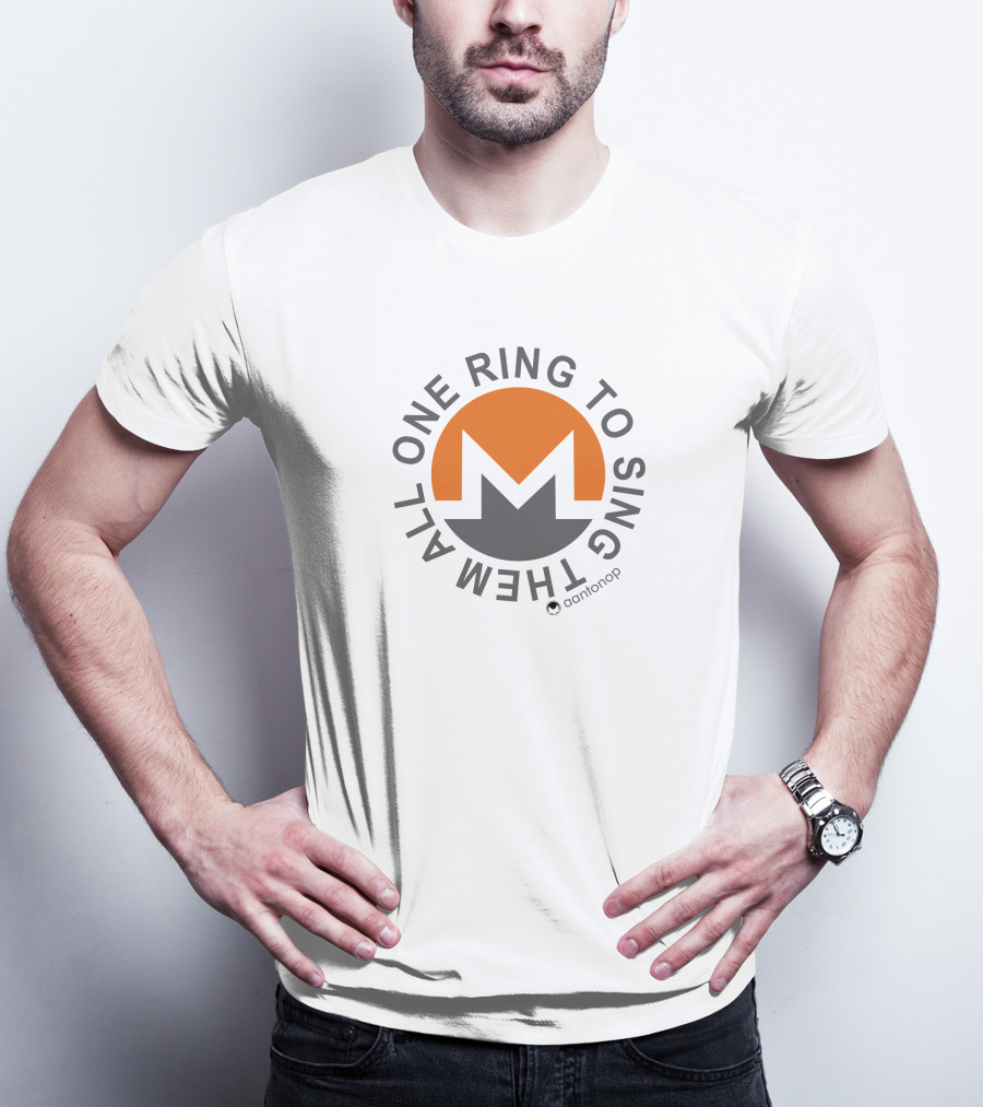 Aantonop Monero Logo One Ring To Sing Them All T-Shirt