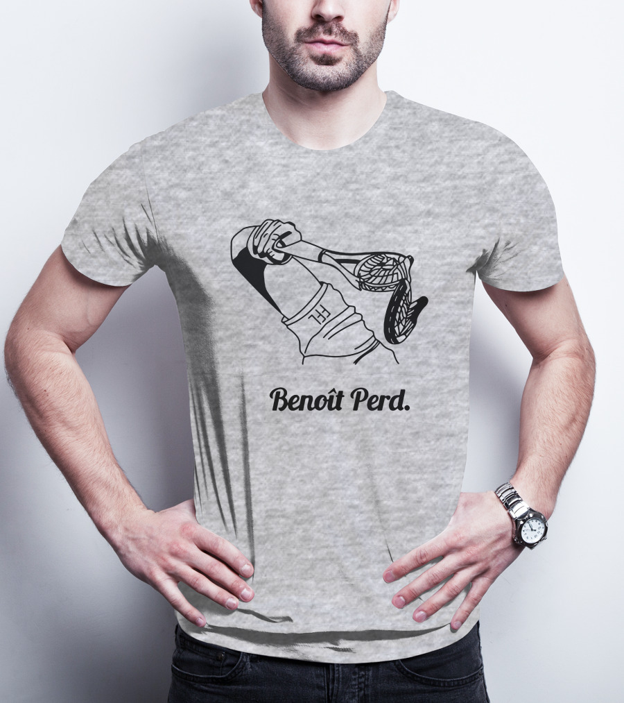 Benoît Perd Ffl Lose Merchandise Tennis Racket Image T-Shirt