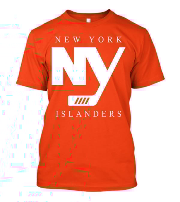New York Islanders NY Hockey Text Stamp T-Shirt