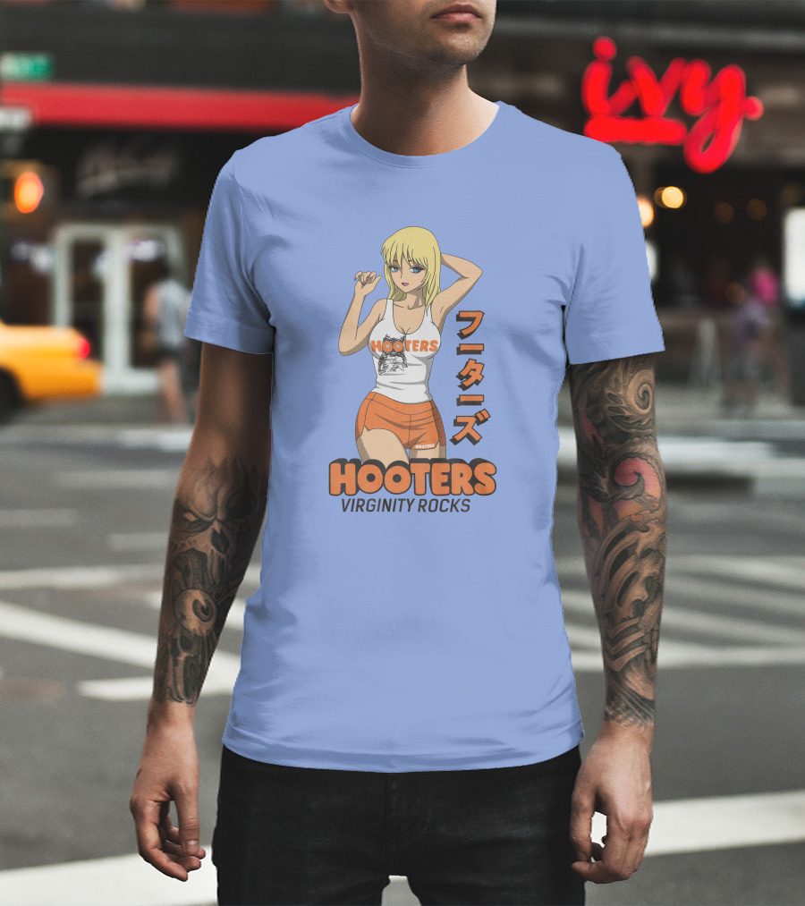 Hooters Anime Girl Virginity Rocks Danny Duncan T-Shirt