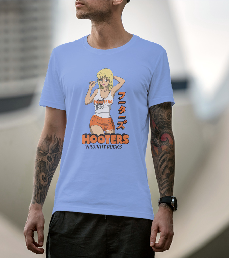 Hooters Anime Girl Virginity Rocks Danny Duncan T-Shirt