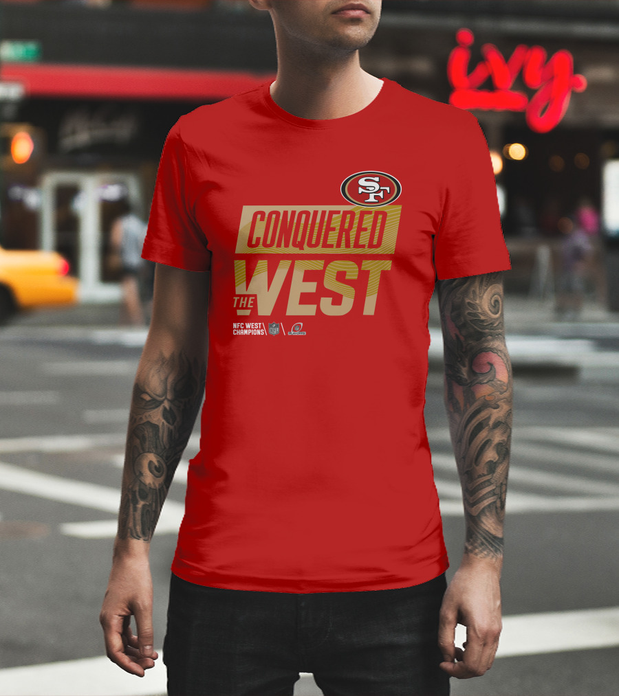 San Francisco 49Ers Conquered The West NFL Logo 49ers Shop T-Shirt