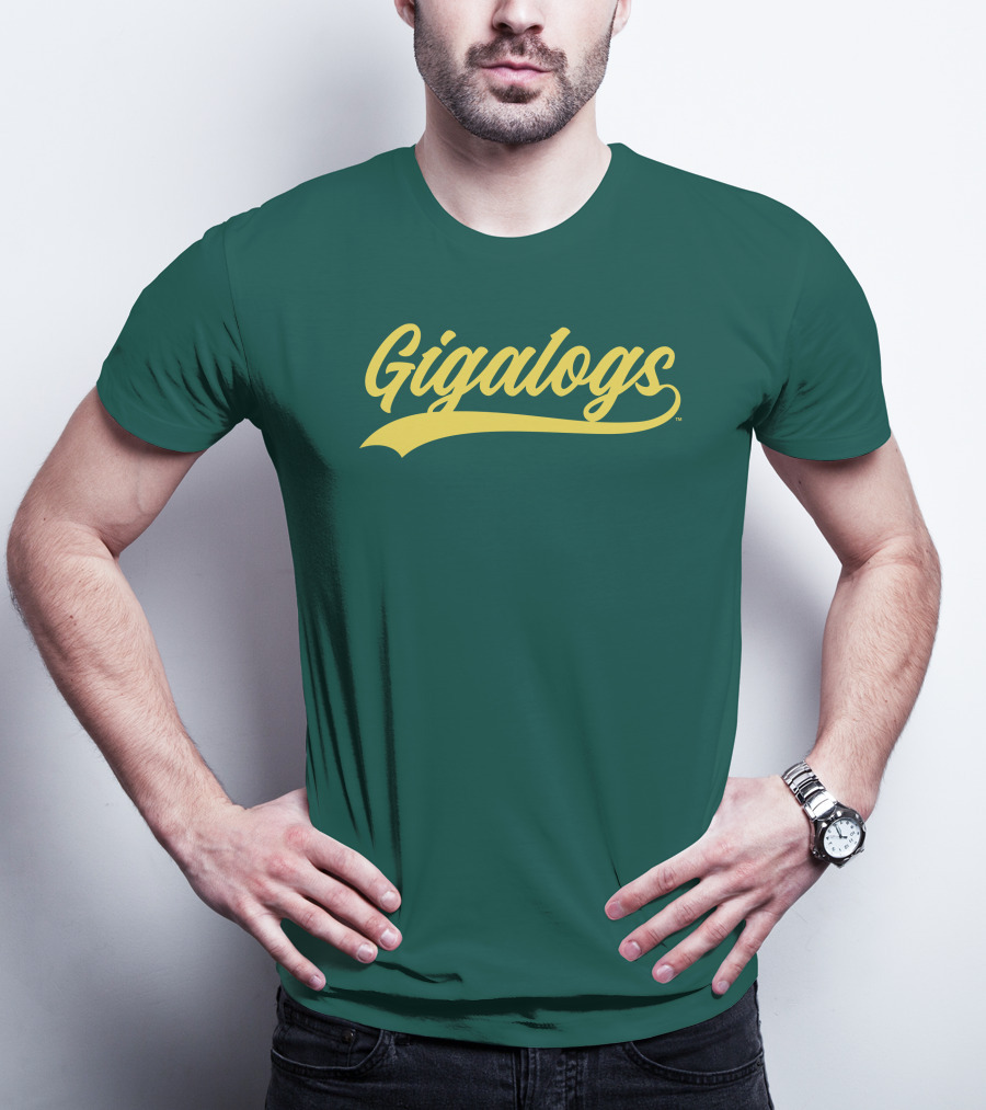 Gigalogs Classic Script Yellow T-Shirt