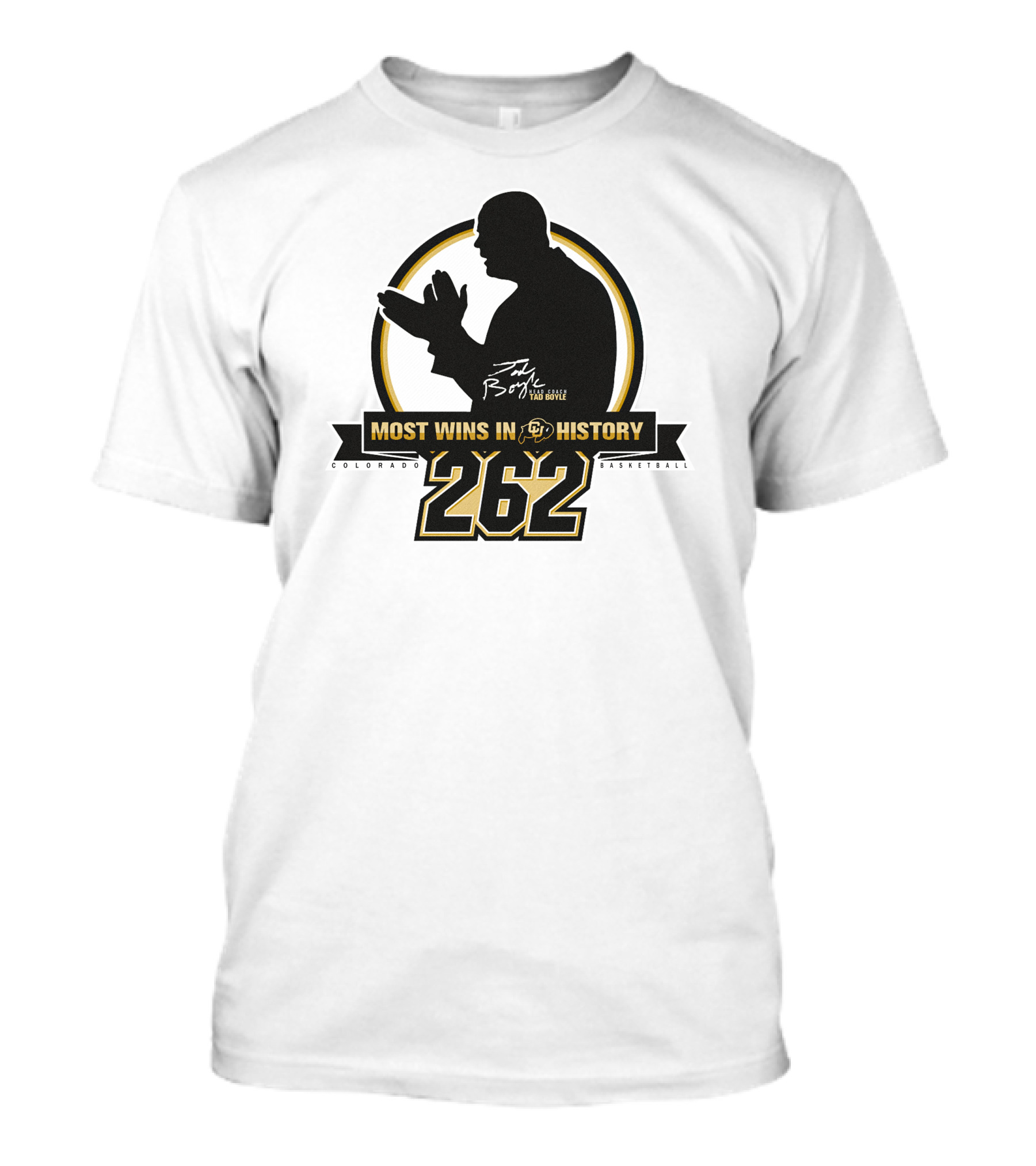 Tad Boyle Most Wins In Colorado Basketball History 262 T-Shirt