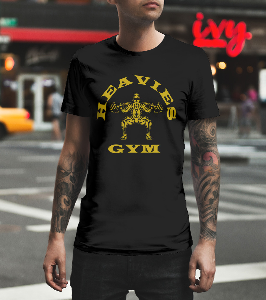 Andrew Schulz Heavies Gym Weightlifter T-Shirt