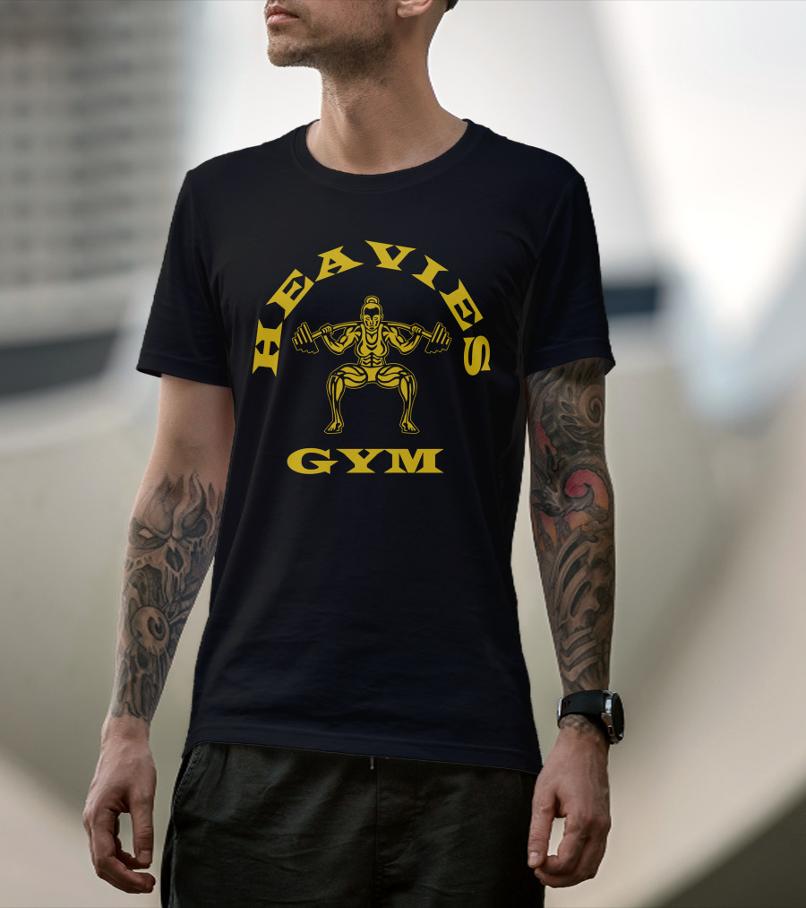 Andrew Schulz Heavies Gym Weightlifter T-Shirt