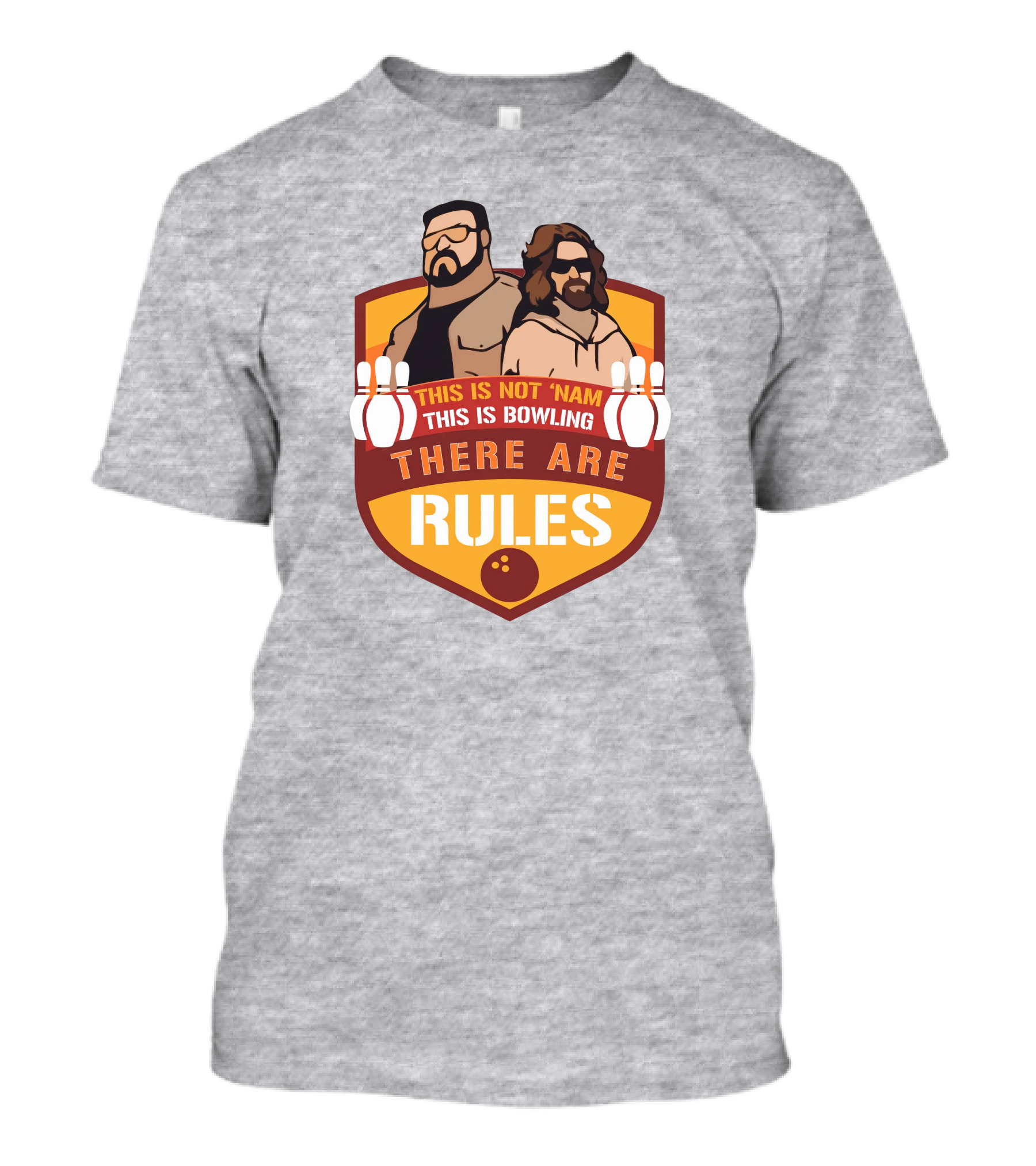 This Is Not ‘Nam This Is Bowling There Are Rules Bowling Pins Shield T-Shirt