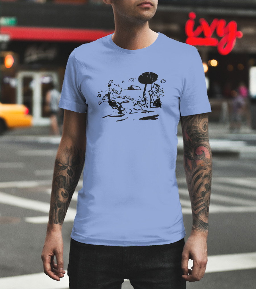 Krazy Kat Jules Pow Zip Comic Scene T-Shirt