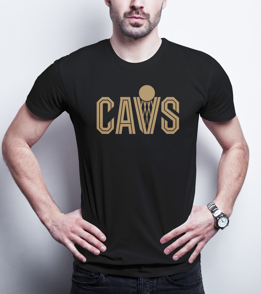 Cavs Team Homage Black Cavaliers New CAVS Basketball T-Shirt