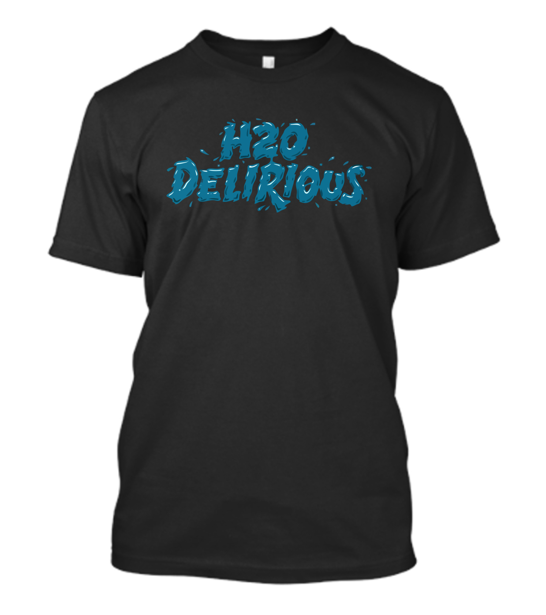 H2O Delirious Blue Splash Text T-Shirt