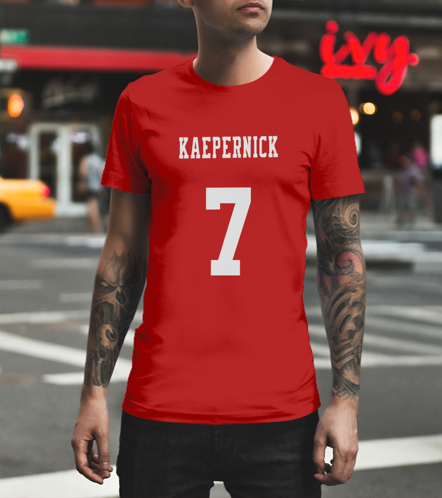 Kaepernick 7 Red Background Sports Jersey T-Shirt