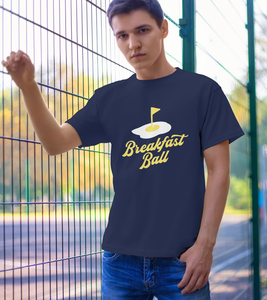 You Betcha Breakfast Ball Egg Golf Flag Crewneck T-Shirt