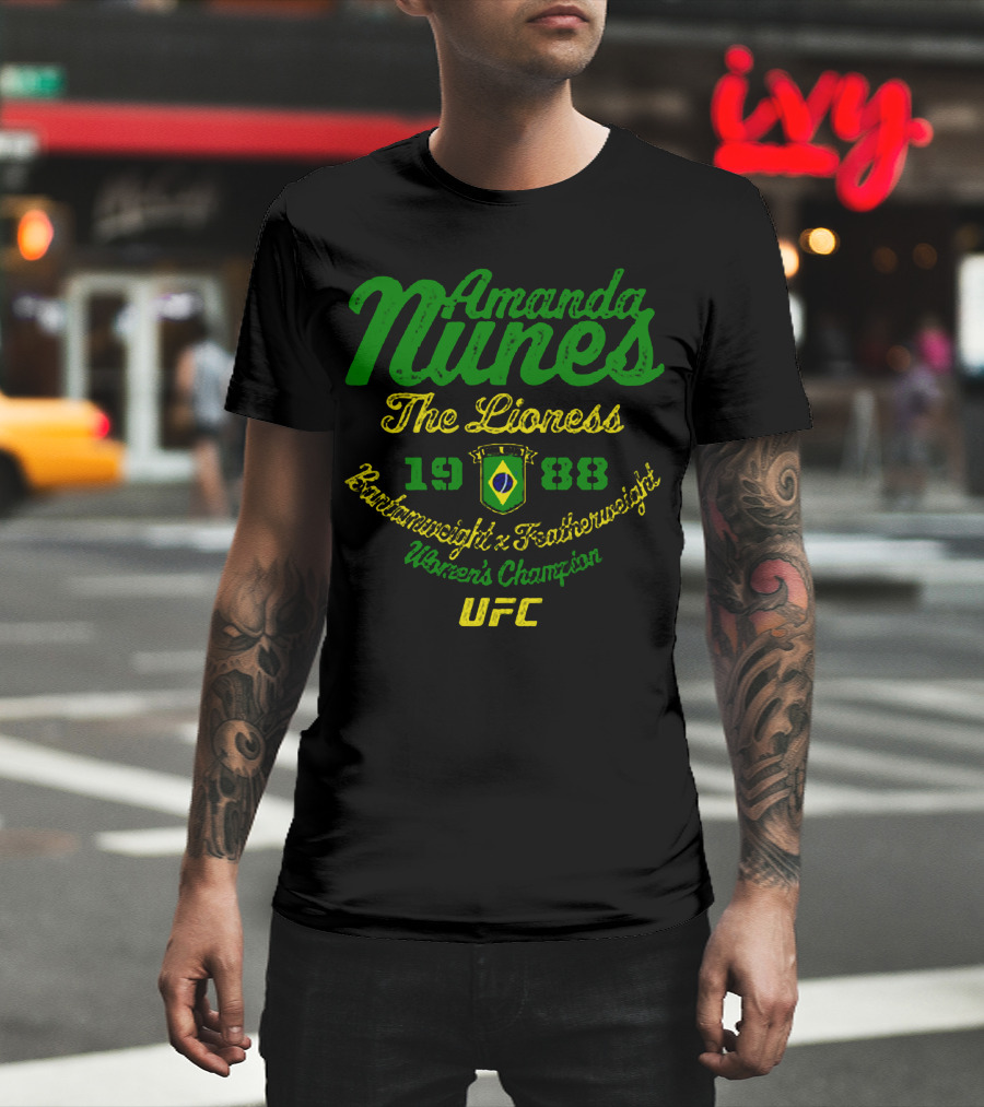 Amanda Nunes The Lioness UFC Bantamweight Featherweight Women's Champion 1988 T-Shirt