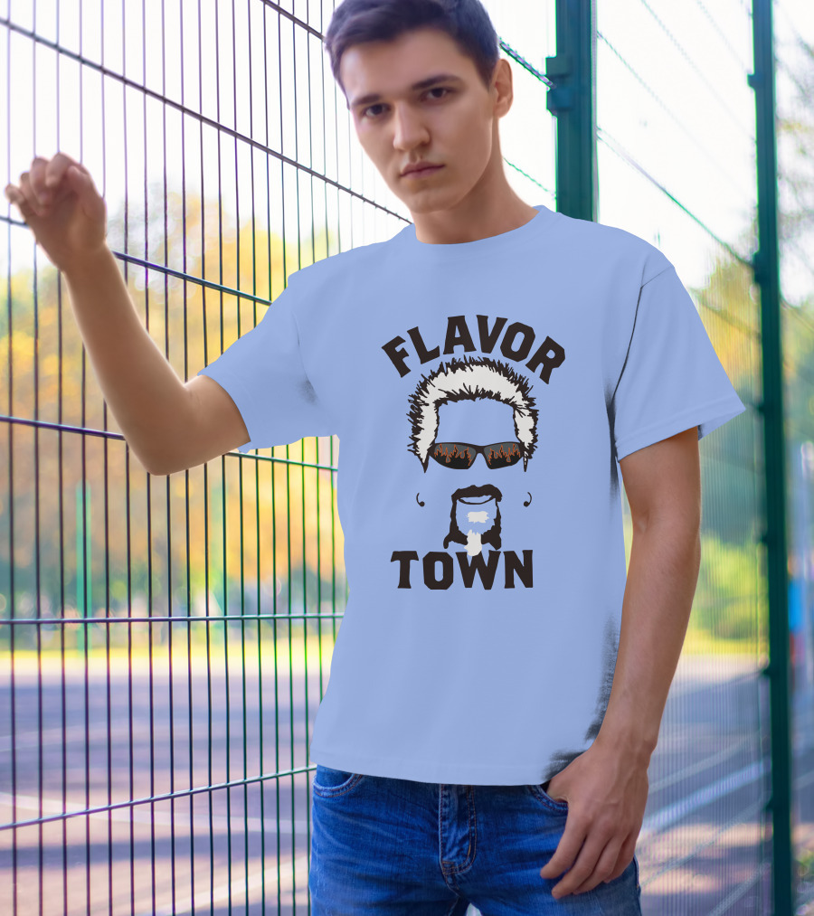 Flavor Town Sunglasses Beard T-Shirt