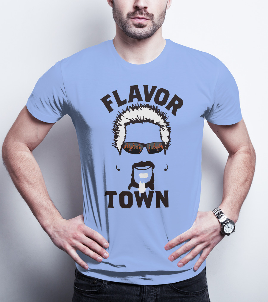 Flavor Town Sunglasses Beard T-Shirt