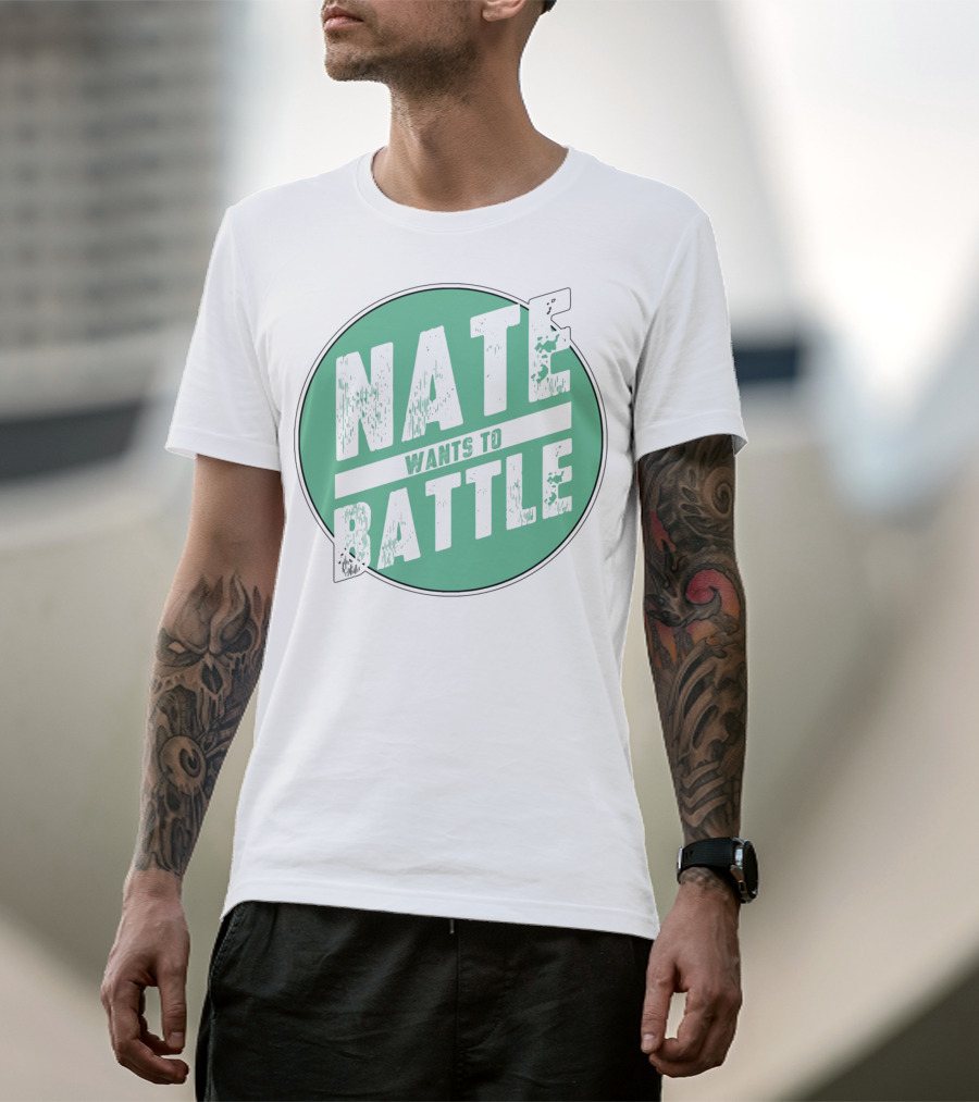 NateWantsToBattle Green Circle T-Shirt